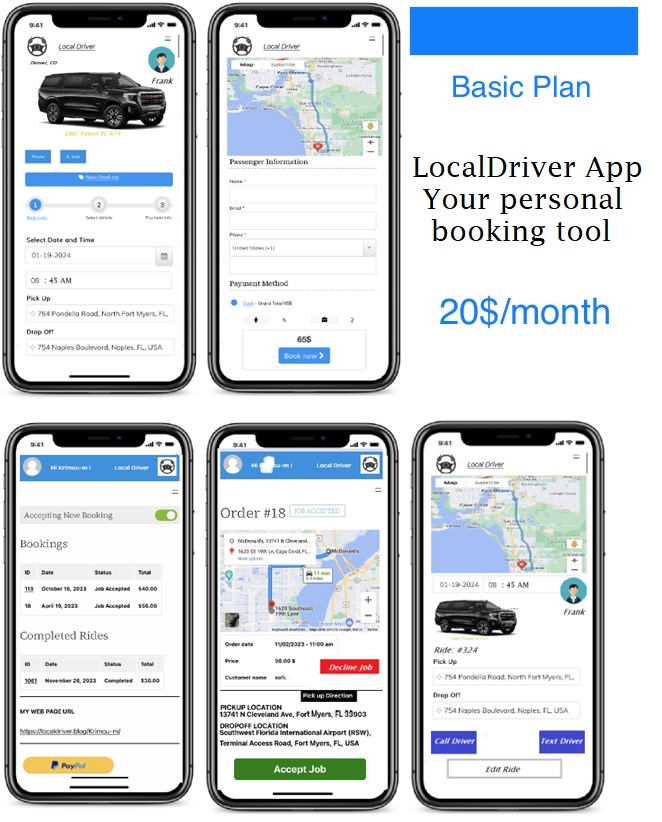 Ride booking system basic – LocalDriver App